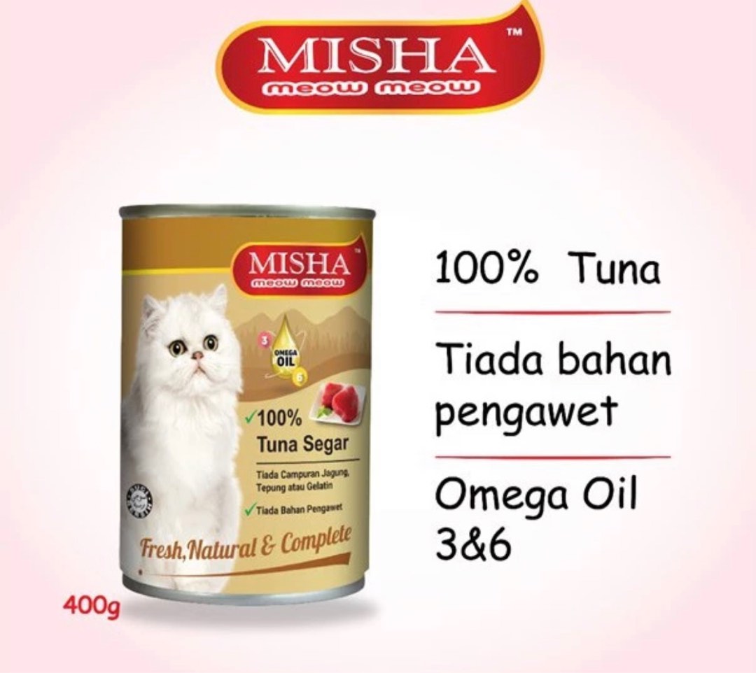 Misha Cat Wet Food Cannned food Can food Makanan Kucing basah Misha ...