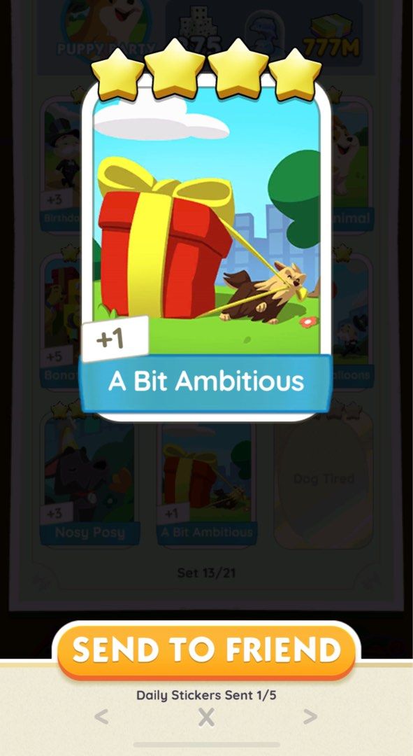 Monopoly Go 4 star Sticker, Video Gaming, Gaming Accessories, In-Game ...