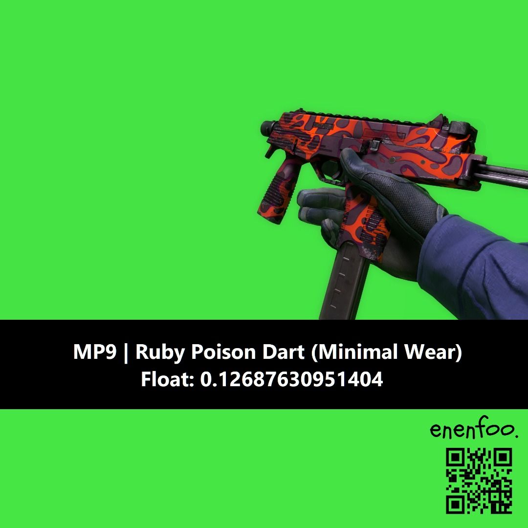 MP9 RUBY POISON DART MW MINIMAL WEAR CSGO ITEMS SKINS KNIFE CS2 COUNTER STRIKE SOURCE 2 CS ...