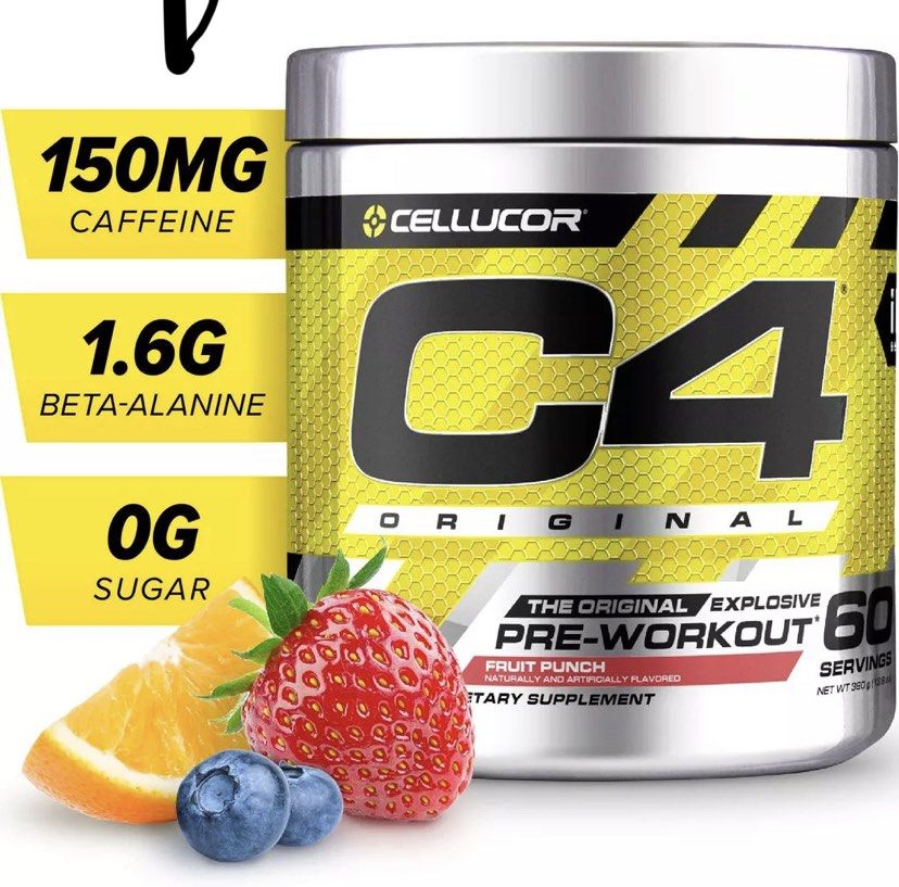 New C4 Pre-workout Fruit Punch 60s , Health & Nutrition, Health Supplements, Sports & Fitness ...