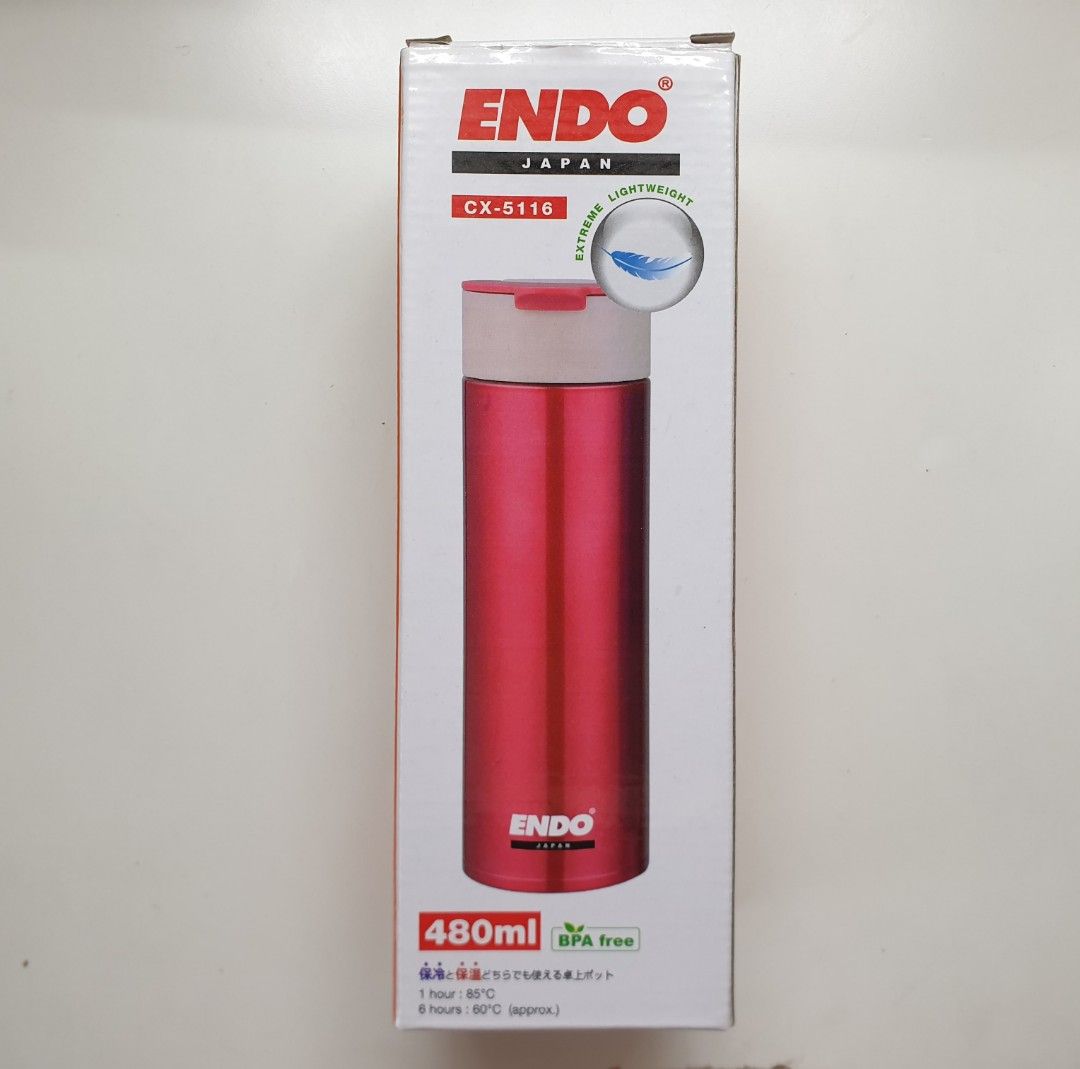 NEW Endo Pink Thermal Flask 480ml, Furniture & Home Living, Kitchenware ...