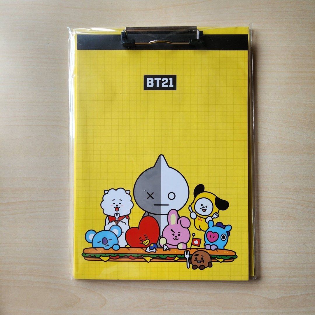 Official Line Friends BTS BT21 Clipboard and Notepad Set, Hobbies ...
