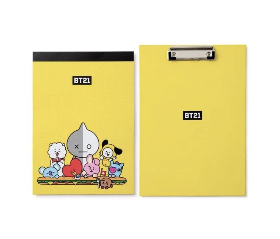 Official Line Friends BTS BT21 Clipboard and Notepad Set, Hobbies ...