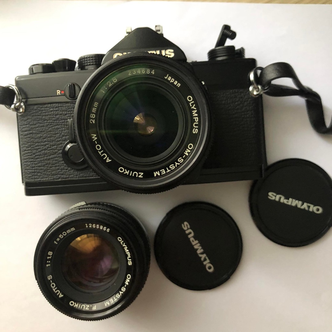 Olympus OM1n + 50mm/28mm lenses, Photography, Cameras on Carousell