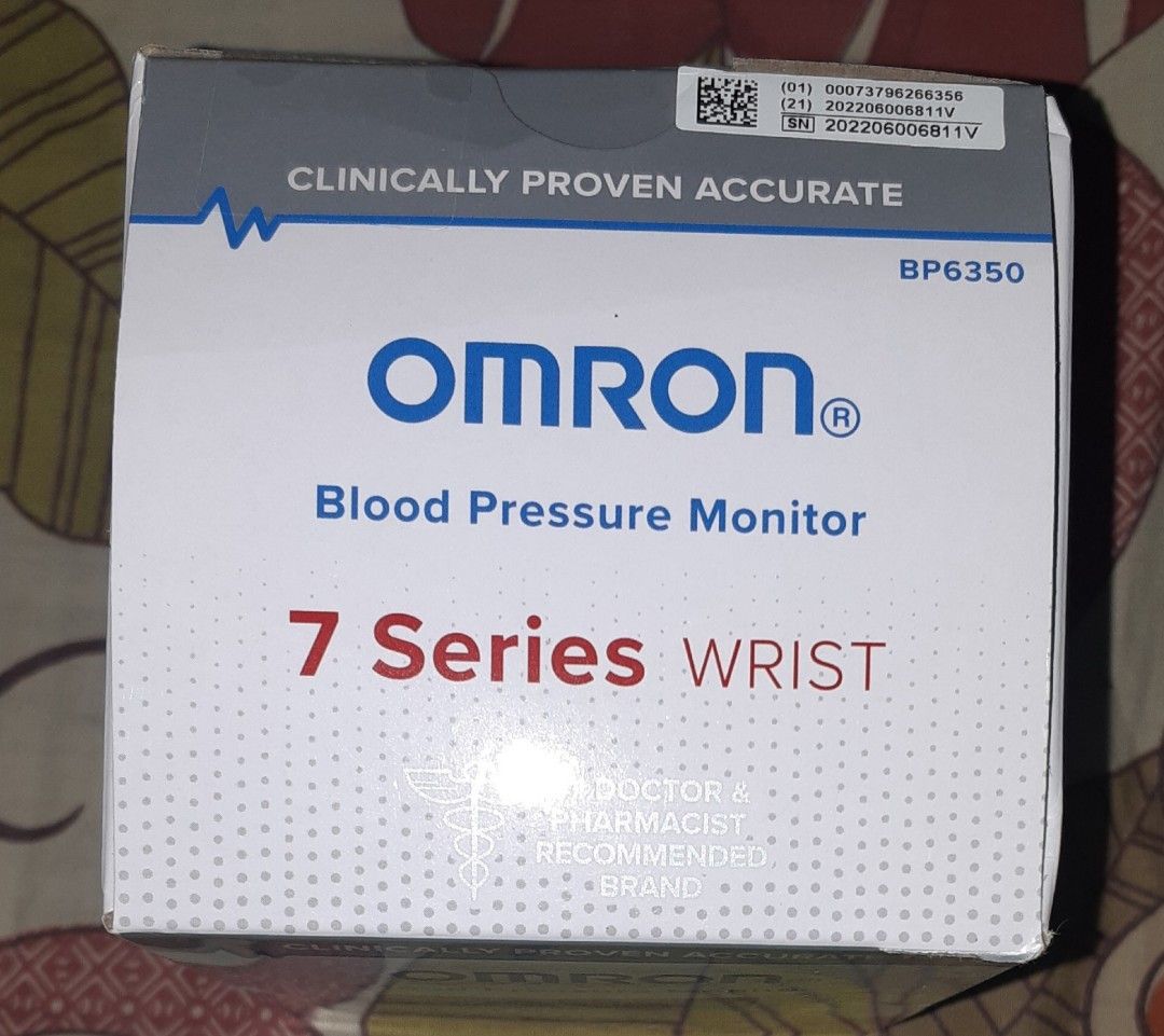 Omron BP6350 Wrist Blood Pressure Monitor with Bluetooth - (7 Series), Health & Nutrition ...