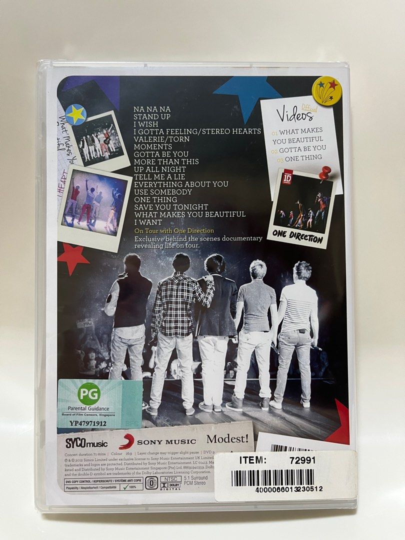 One Direction Up All Night The Live Tour DVD, Hobbies & Toys, Music ...