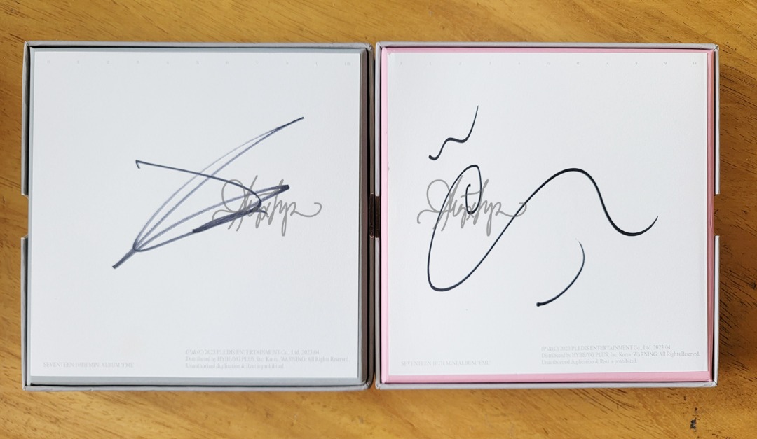 Onhand Seventeen SVT FML Hand-Signed Hoshi Wonwoo album postcard on ...