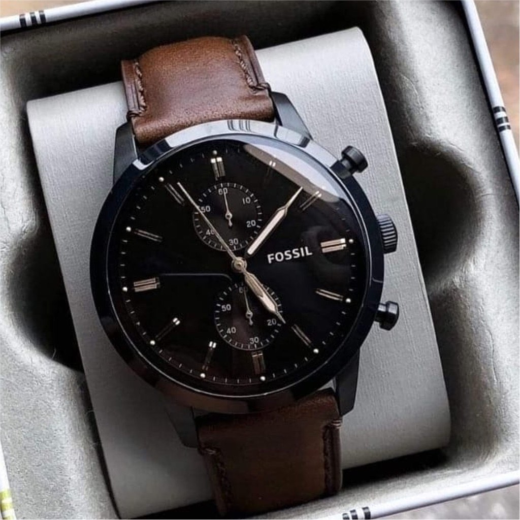 Original 100% Fossil Watch Men Brown Fs5437, Fesyen Pria, Jam Tangan di ...