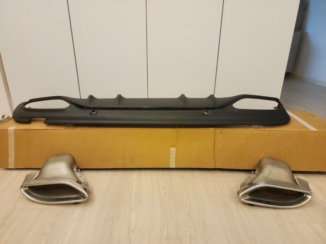 Original Mercedes C200 W205 AMG Facelift Diffuser With Exhaust Tip, Car ...