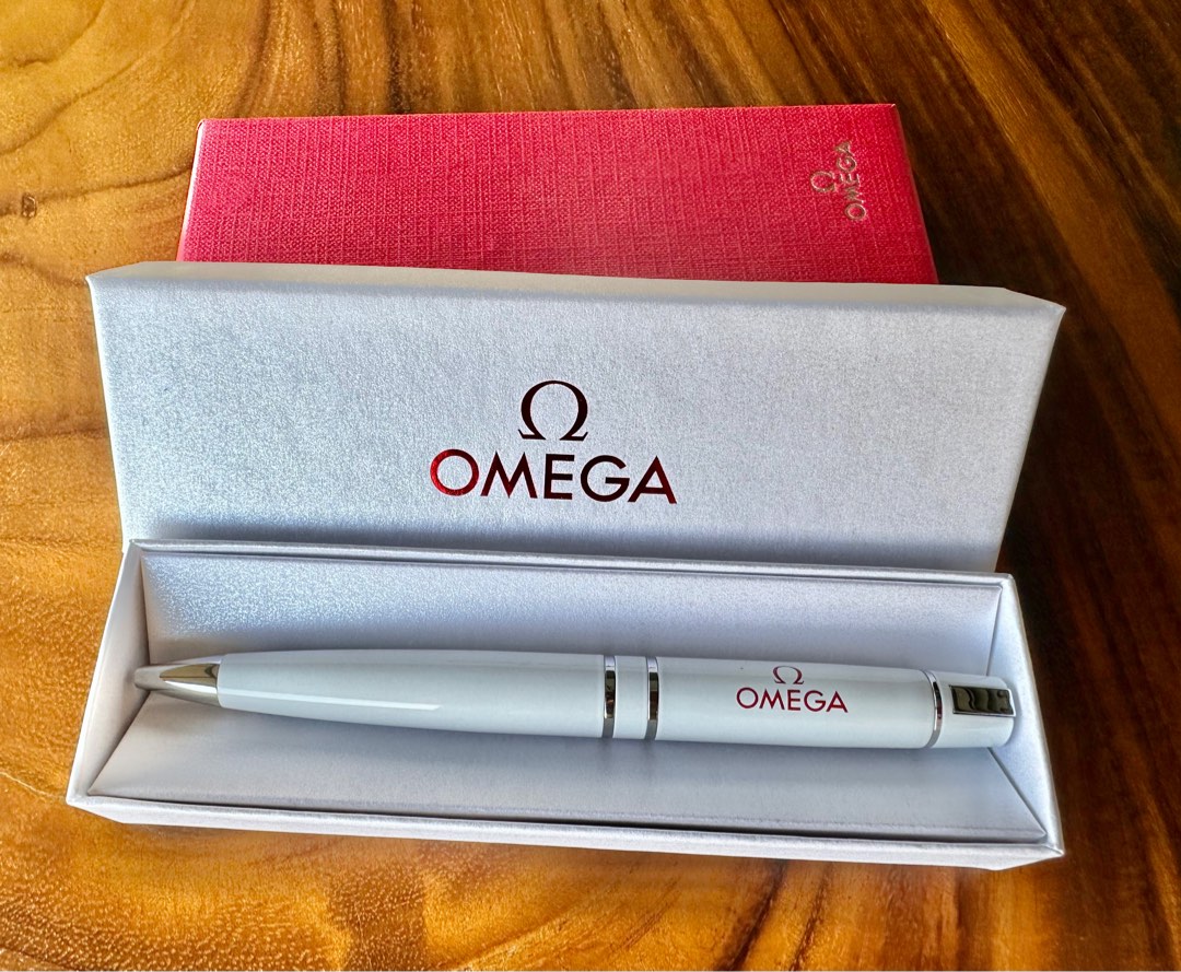 Original OMEGA BALLPOINT PEN (FREE - OMEGA leather luggage~tag), Luxury ...