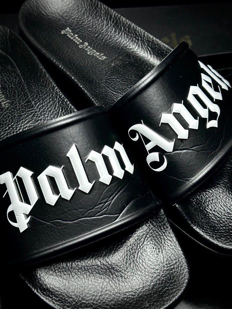 Palm angels slide, Men's Fashion, Footwear, Flipflops and Slides on ...