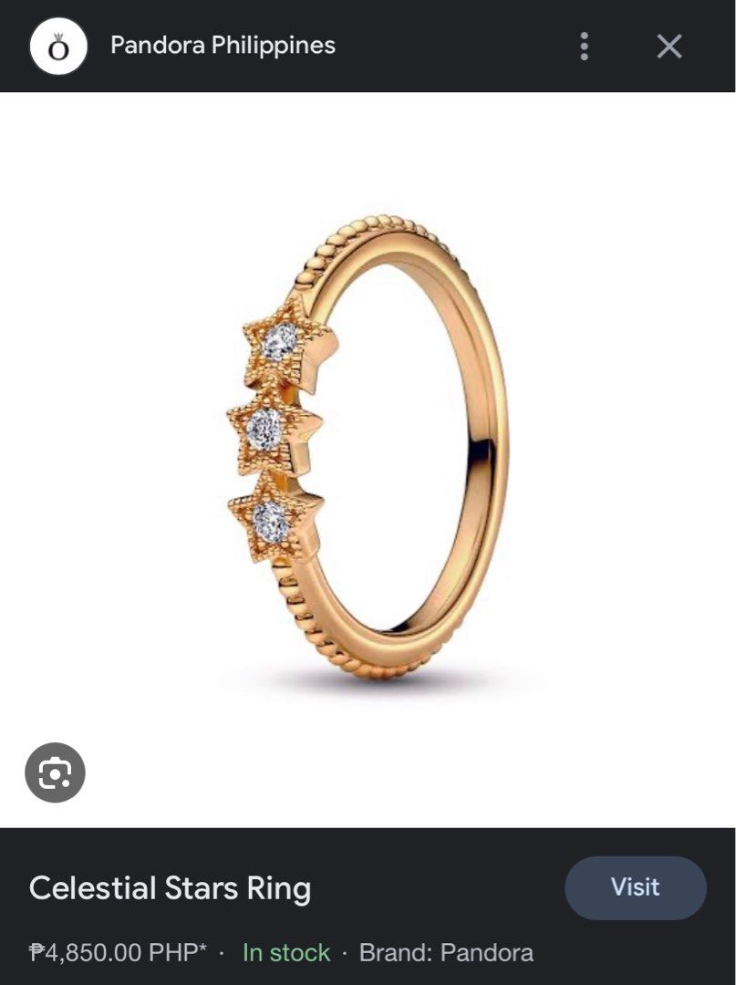 Pandora Gold Celestial Stars Ring on Carousell