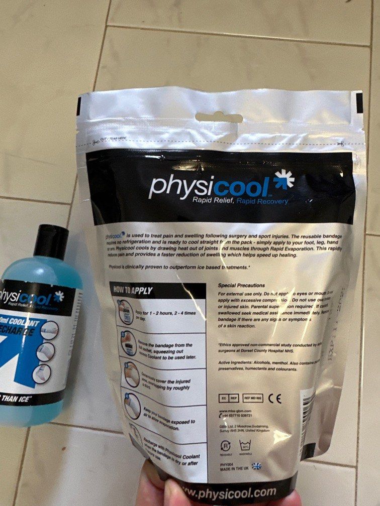 Physicool Cooling Bandage, Health & Nutrition, Braces, Support ...