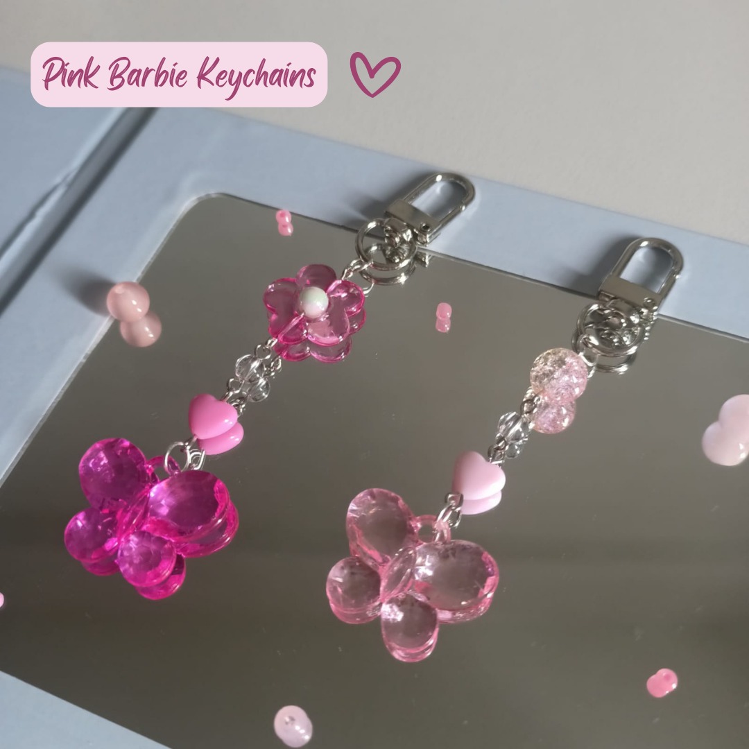 Pink Barbie Keychains, Women's Fashion, Jewelry & Organisers, Bracelets ...