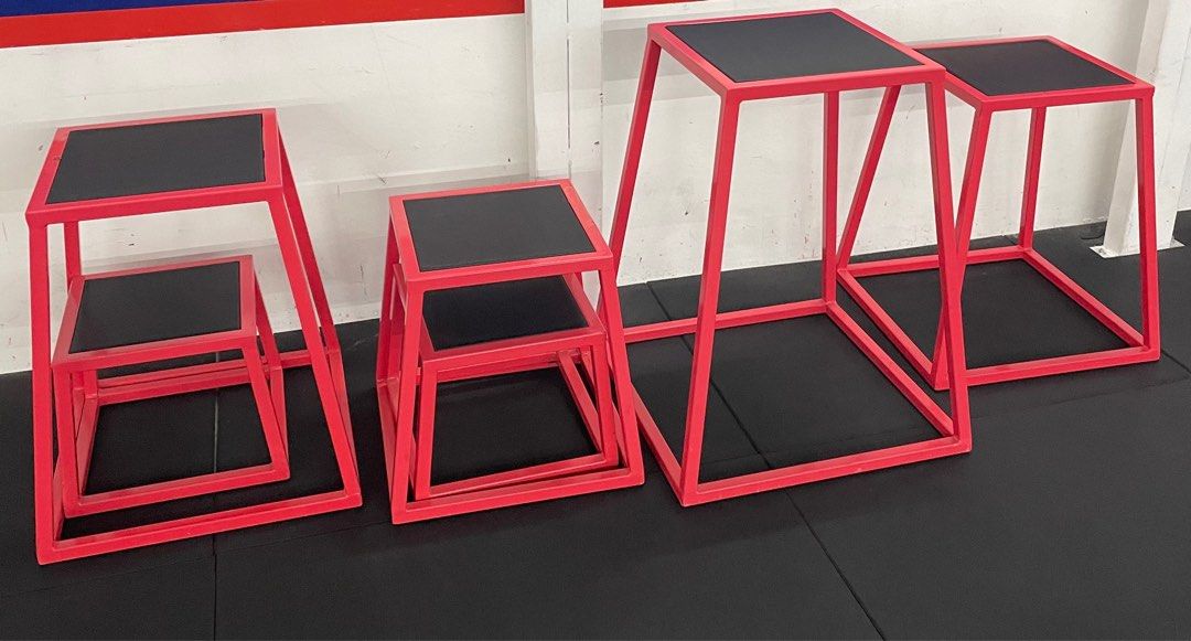 Plyometric Boxes-Red Steel, Sports Equipment, Exercise & Fitness ...