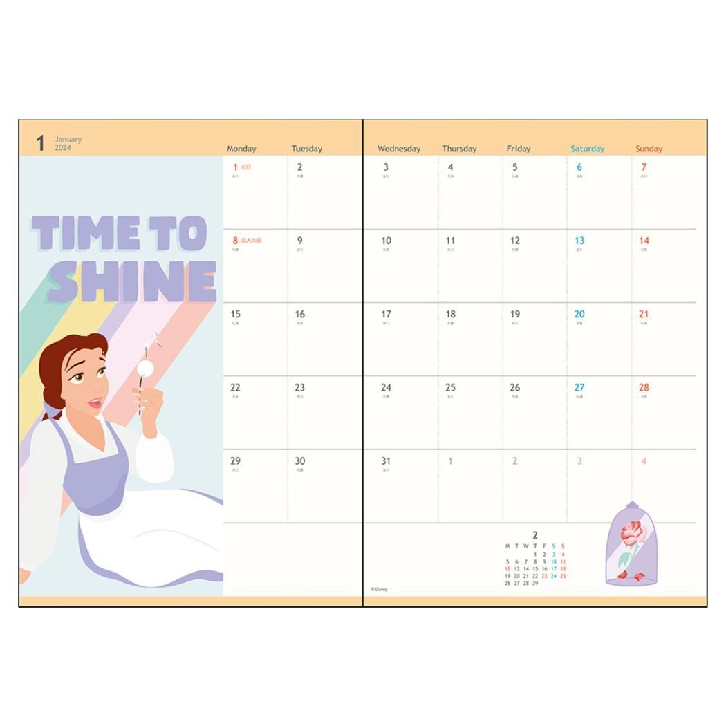 PO Authentic 2024 Ariel The Disney Princesses Planner Book, Schedule ...