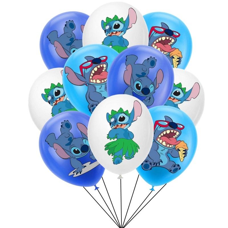 Popular Stitch Birthday Theme Set: HBD Banner, Big Cake Topper, Cupcake ...