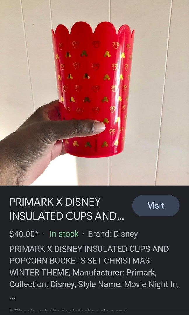Primark/Disney Mickey and Minnie Mouse popcorn bucket on Carousell