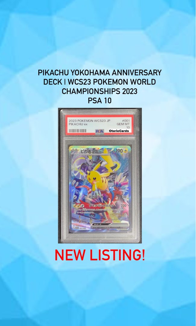 PSA 10 Pikachu Yokohama WCS23 World Championships 2023, Hobbies & Toys ...