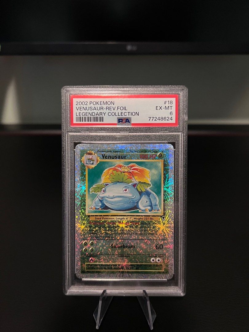 PSA 6 Venusaur Reverse Holo, 2002 Pokémon Legendary collection #18 ...