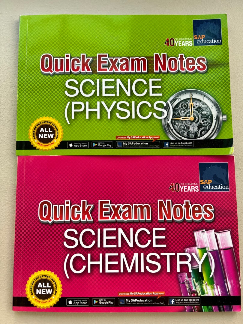 Quick Exam Notes Science (Physics) and (Chemistry), Hobbies & Toys ...