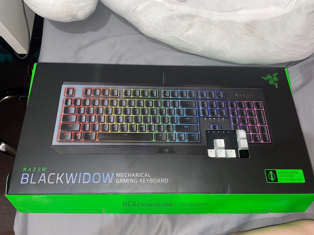 Razer Blackwidow Keyboard + Pudding Key Caps on Carousell