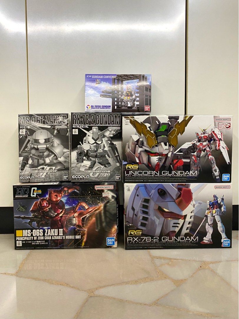 RG HG SD Gundam RX-78-2 Unicorn Zaku II, Hobbies & Toys, Toys & Games on Carousell