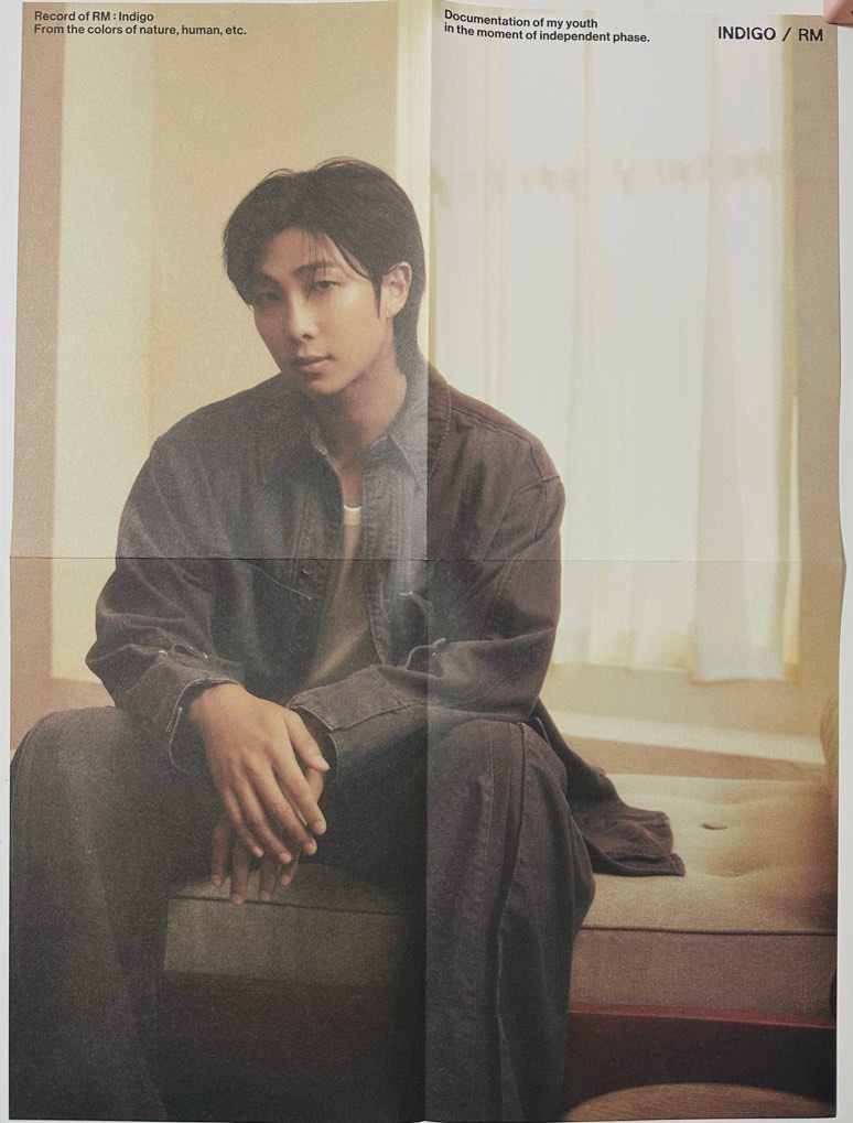 RM Indigo Album Poster (Folded), Hobbies & Toys, Memorabilia ...