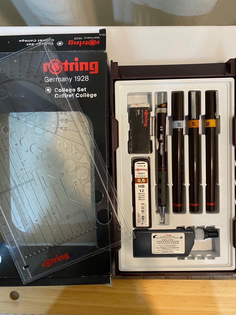 Rotring Tech Pens with Watercolor Freebie, Hobbies & Toys, Stationary ...