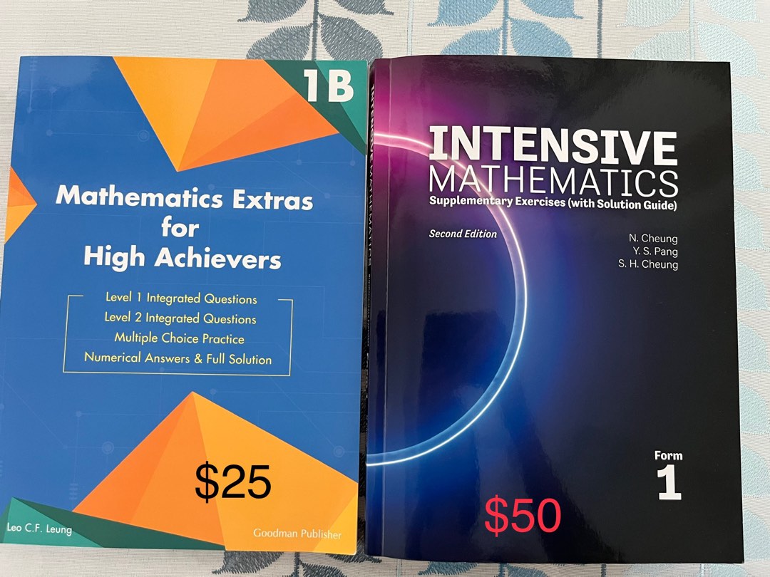 S 1 Maths 中－級數學（英文）補充練習, 興趣及遊戲, 書本 & 文具, 教科書 - Carousell