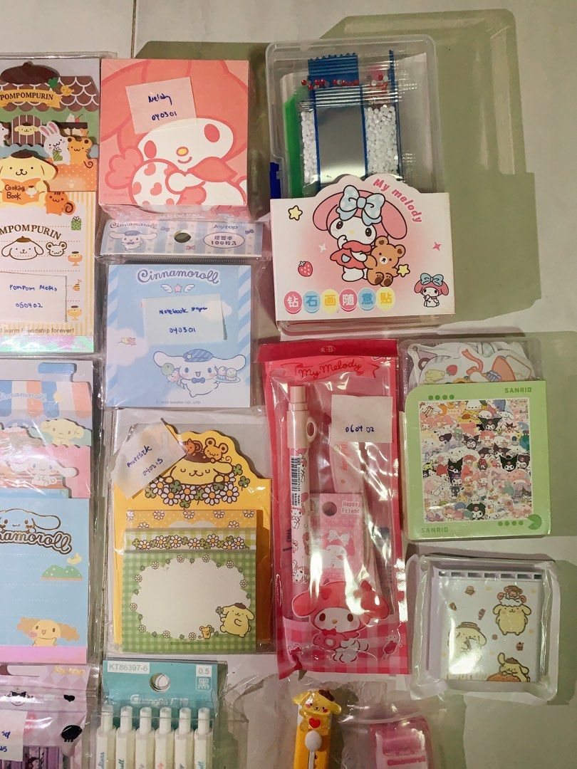 Sanrio character stationary pen memo pad cutter sticker measuring tape ...
