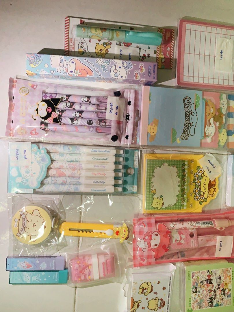 Sanrio character stationary pen memo pad cutter sticker measuring tape ...