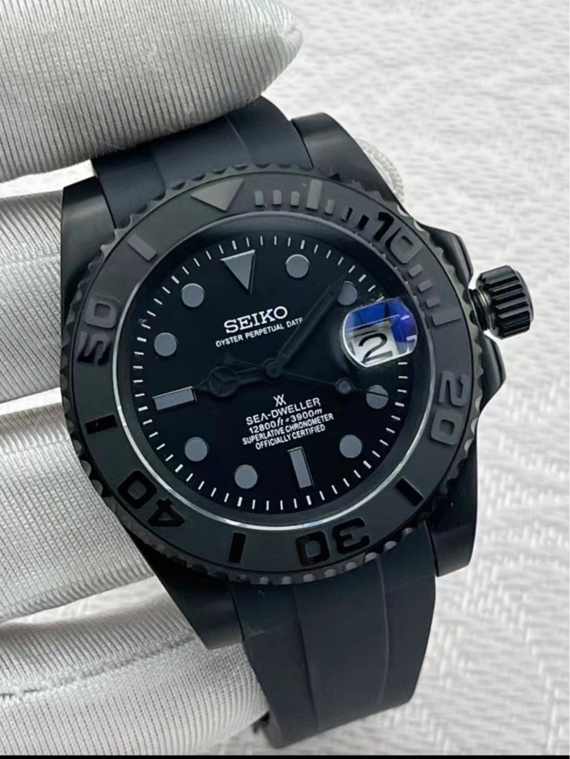 Seiko Mod bay stealth custom mod nh35 special-sea dweller 40mm, Men's ...