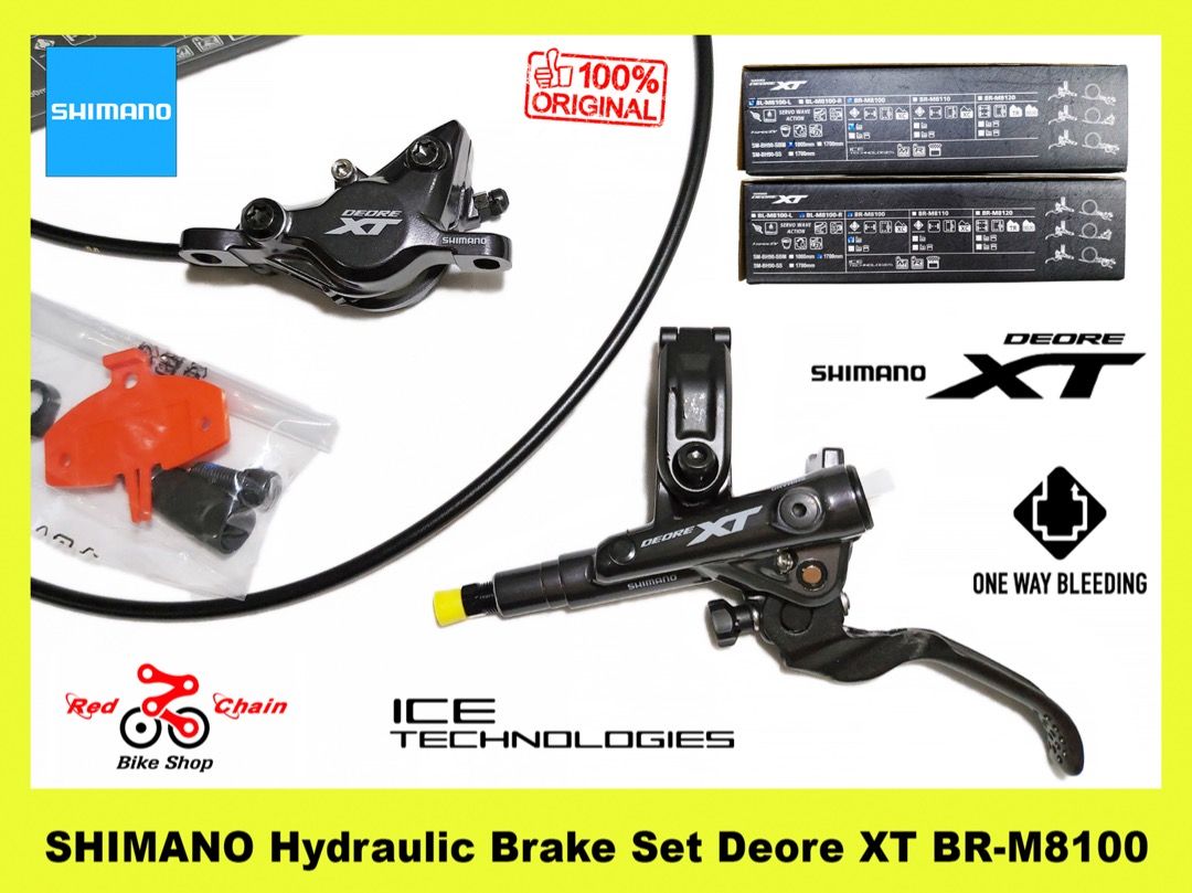 SHIMANO Deore XT Hydraulic Disc 2-Piston Brake Set BR-M8100 for MTB ...