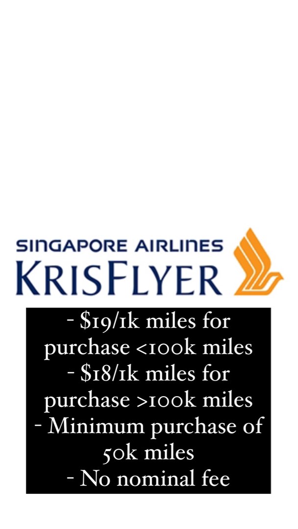 SIA Krisflyer Miles Singapore Airline, Tickets & Vouchers, Vouchers on ...