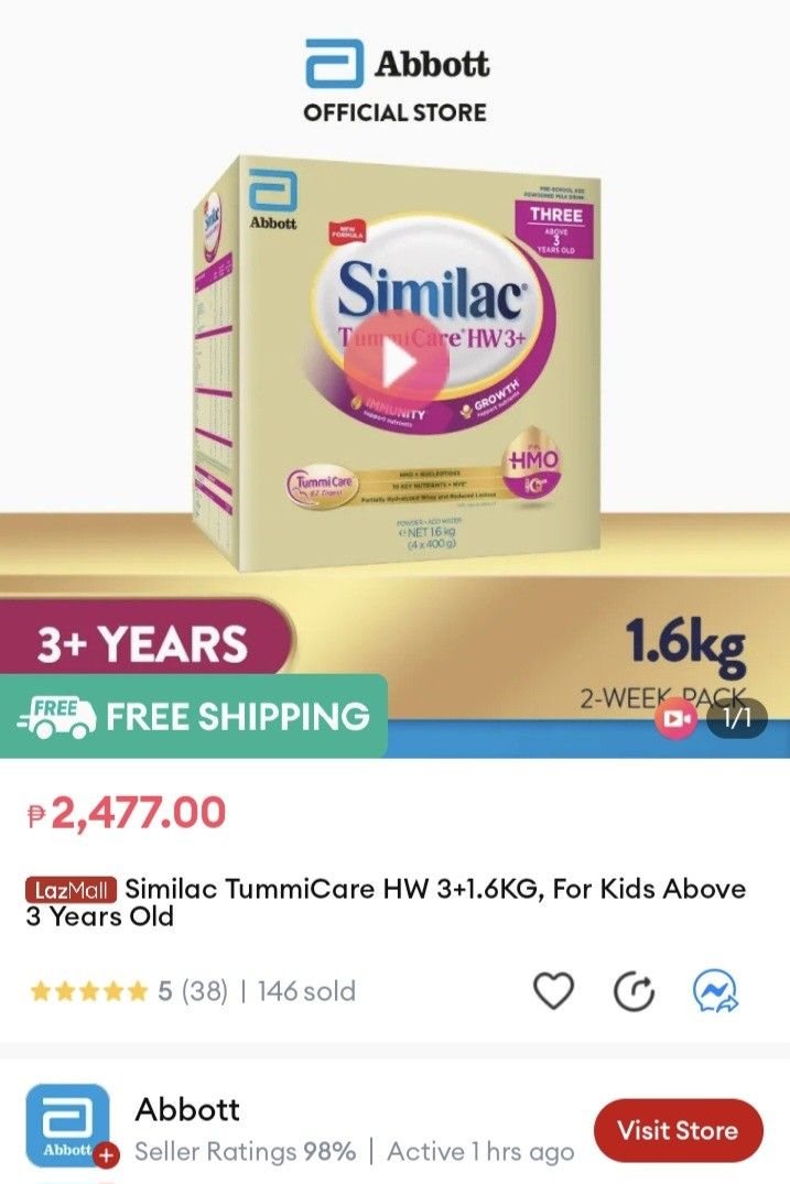 Similac Tummicare HW 3+ 1.6kg (OCT 2 EXPIRY), Babies & Kids, Nursing & Feeding, Breastfeeding ...