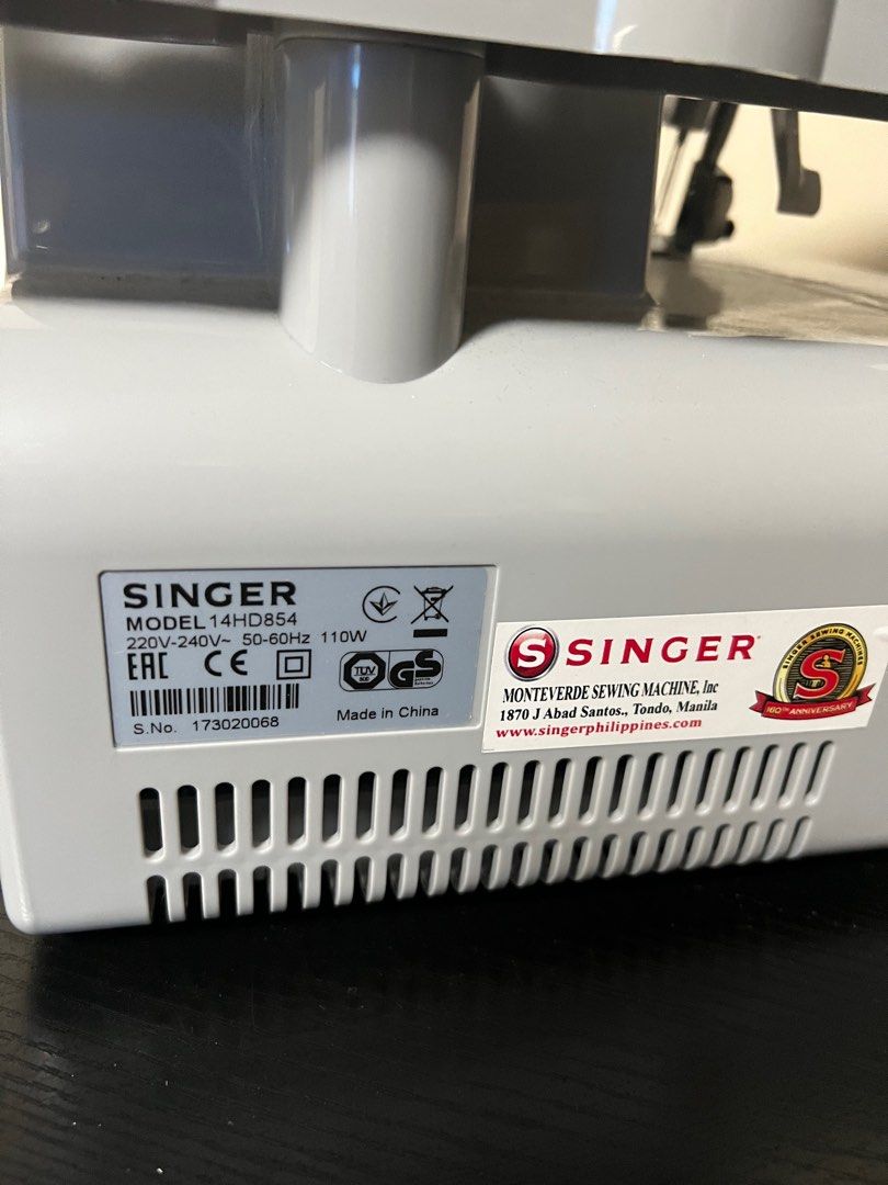 Singer 14Hd854 Heavy Duty 4 Thread Edging Overlocker Sewing Machine ...