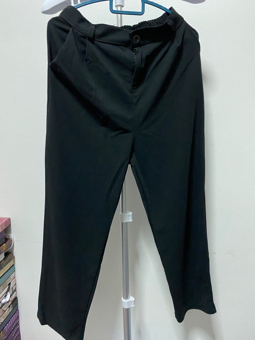 Slack hitam, Women's Fashion, Bottoms, Other Bottoms on Carousell