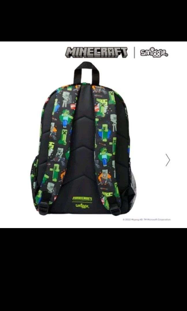 Large Smiggle minecraft backpack, Babies & Kids, Babies & Kids Fashion ...