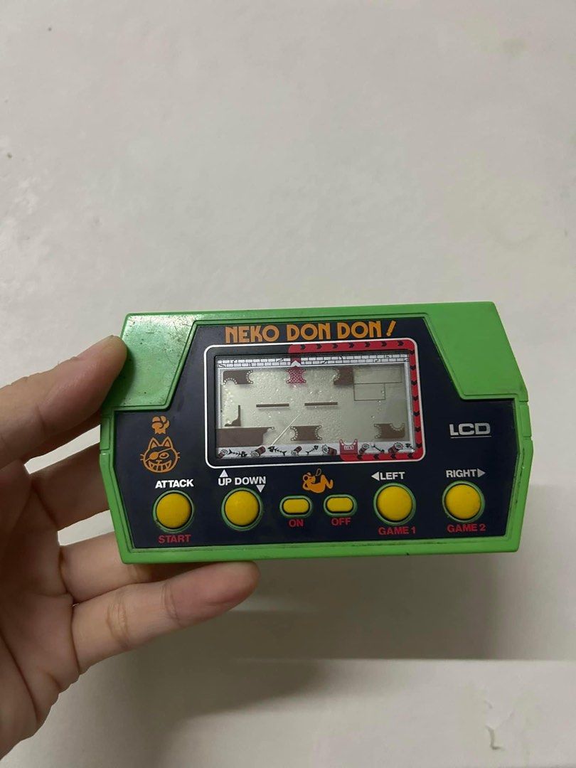 Takatoku Neko Don Don Mini Arcade LCD Handheld 1980s Game & Watch ...