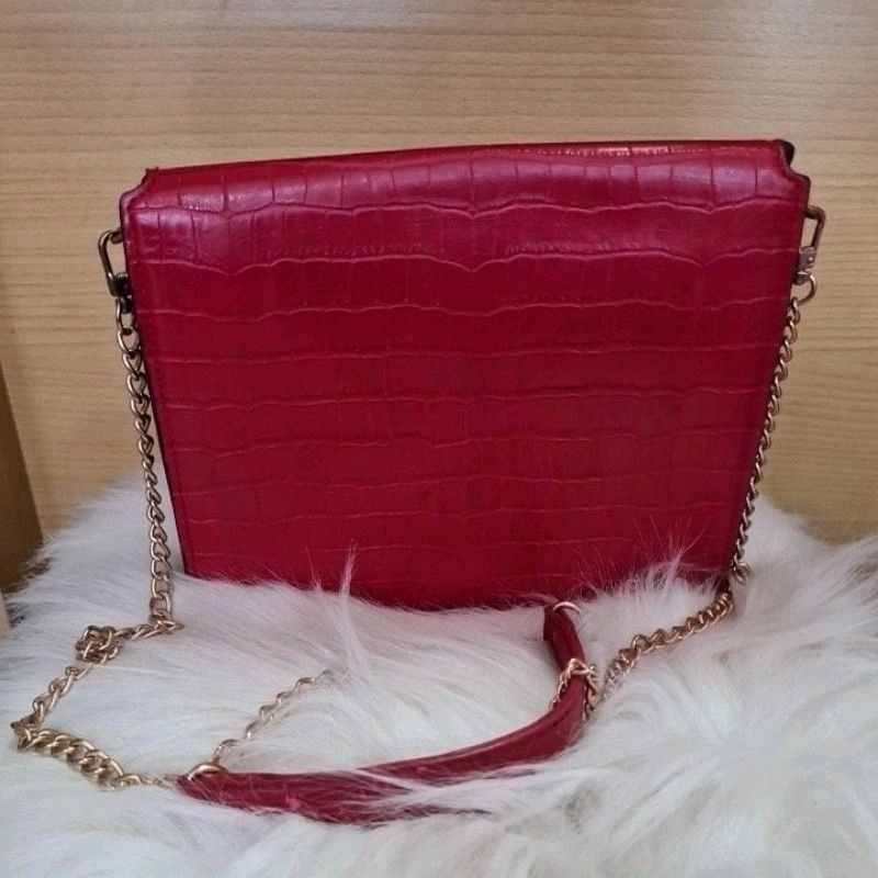 TAS YSL REPTIL SKIN MOTIF, Fesyen Wanita, Tas & Dompet di Carousell