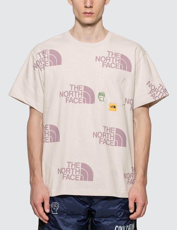 The North Face x Brain Dead Face Pocket Tshirt on Carousell
