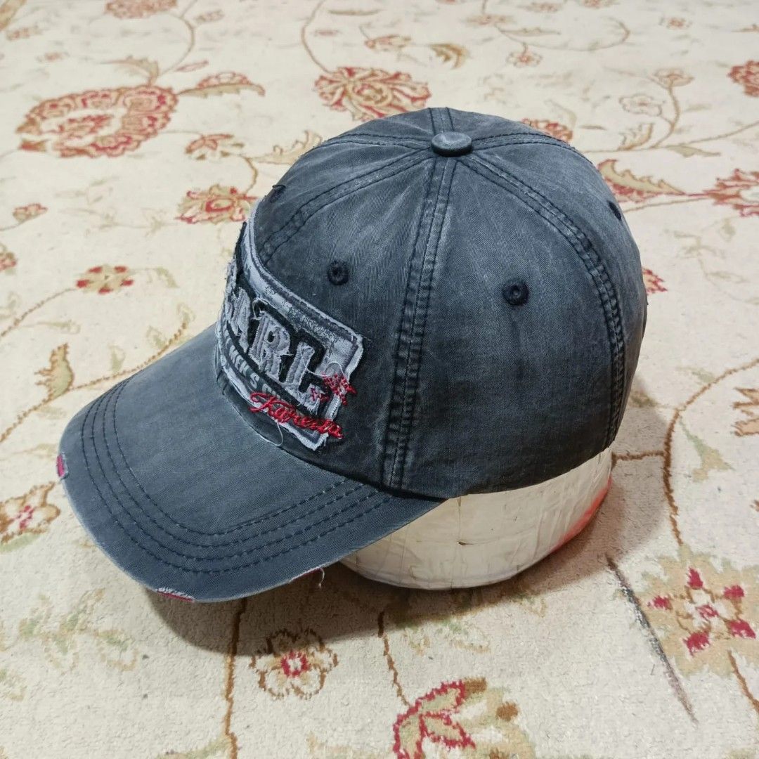 Topi ripped Pearl, Fesyen Pria, Aksesoris, Topi di Carousell