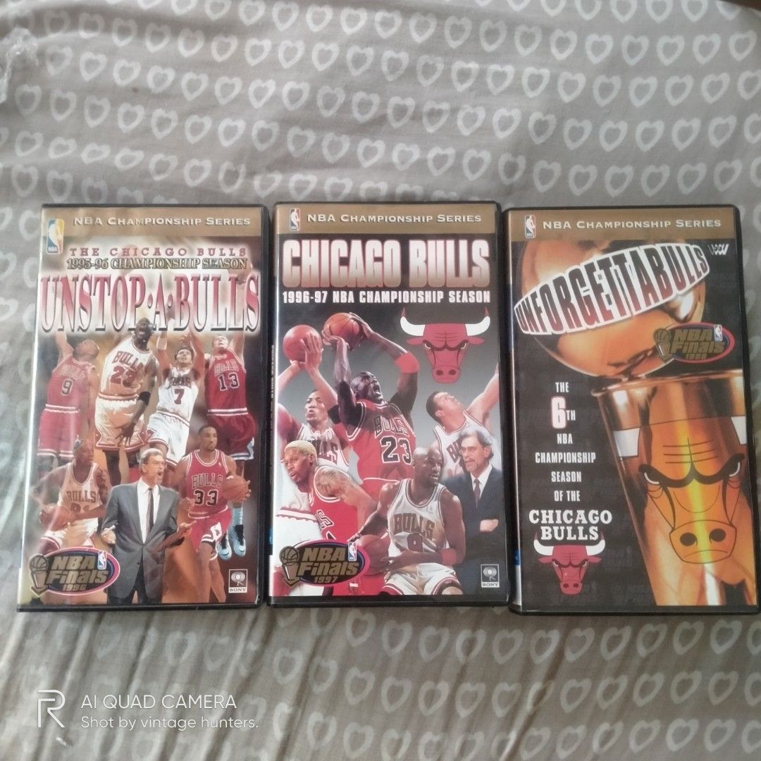 Vintage Chicago bulls championship VHS tapes., Hobbies & Toys, Music ...