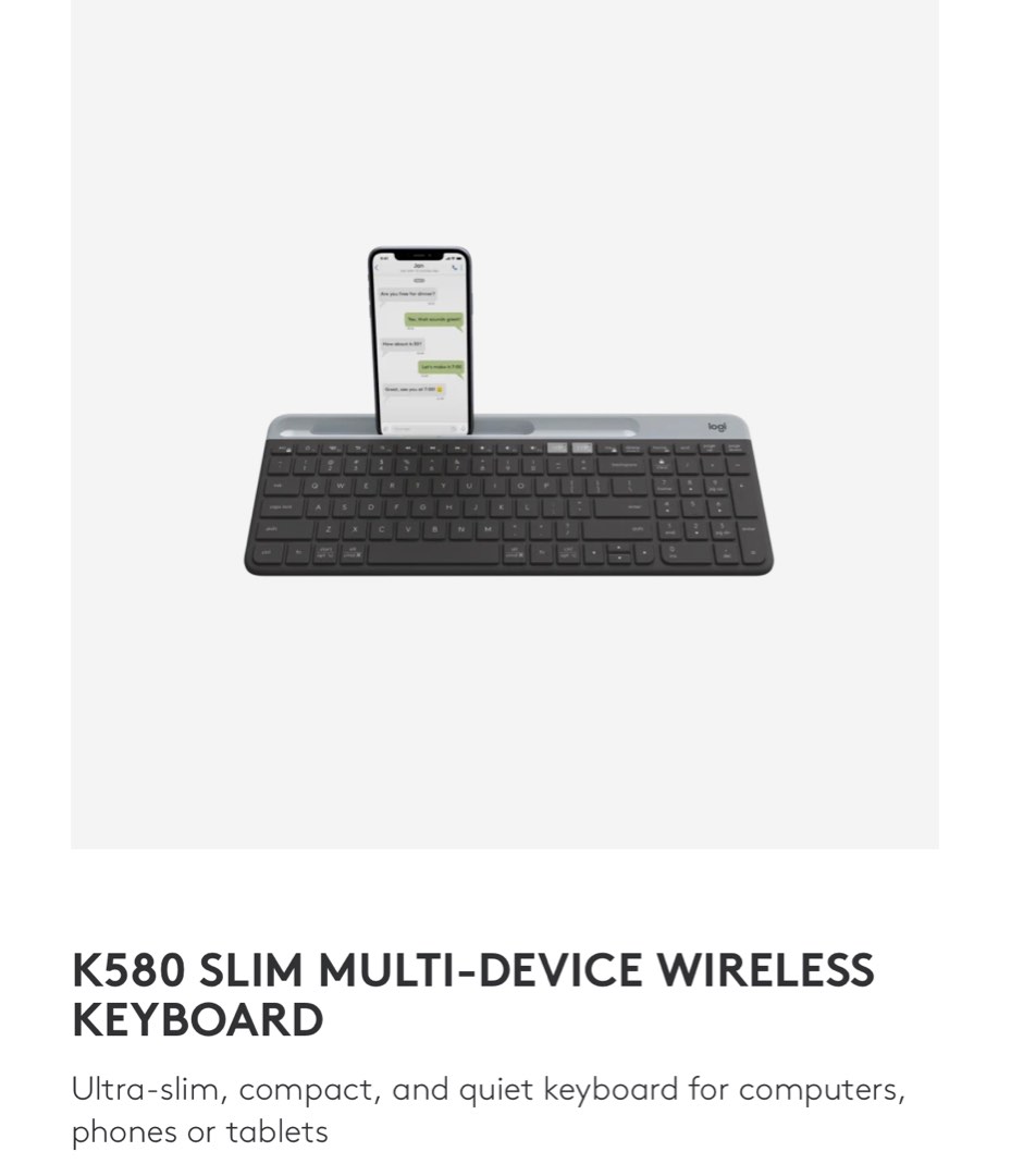 Wireless blue tooth multi device Keyboard, Computers & Tech, Parts ...