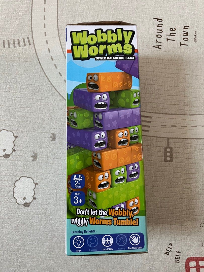 Wobbly Worms Jenga Game, Hobbies & Toys, Toys & Games on Carousell