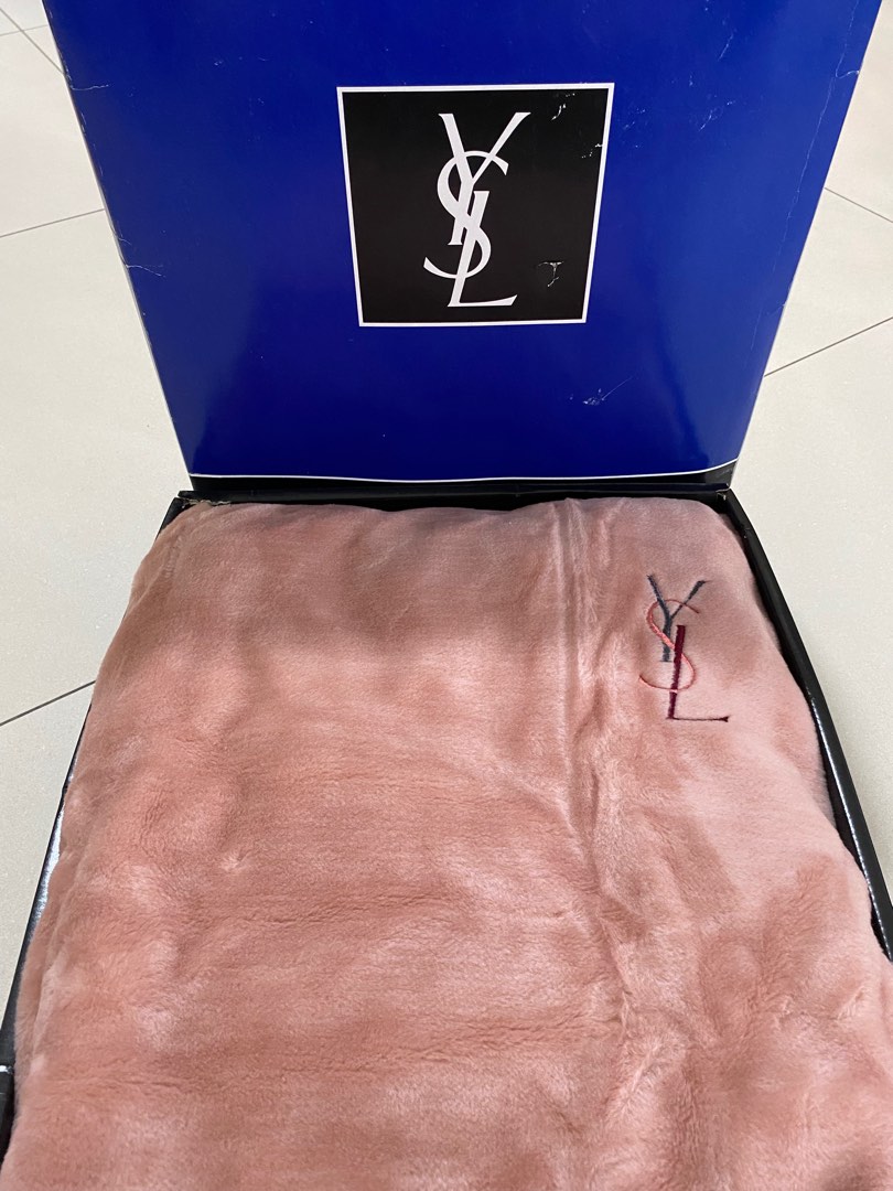 Original YSL Blanket | Brand new with box | Dusty Pink |, Furniture ...