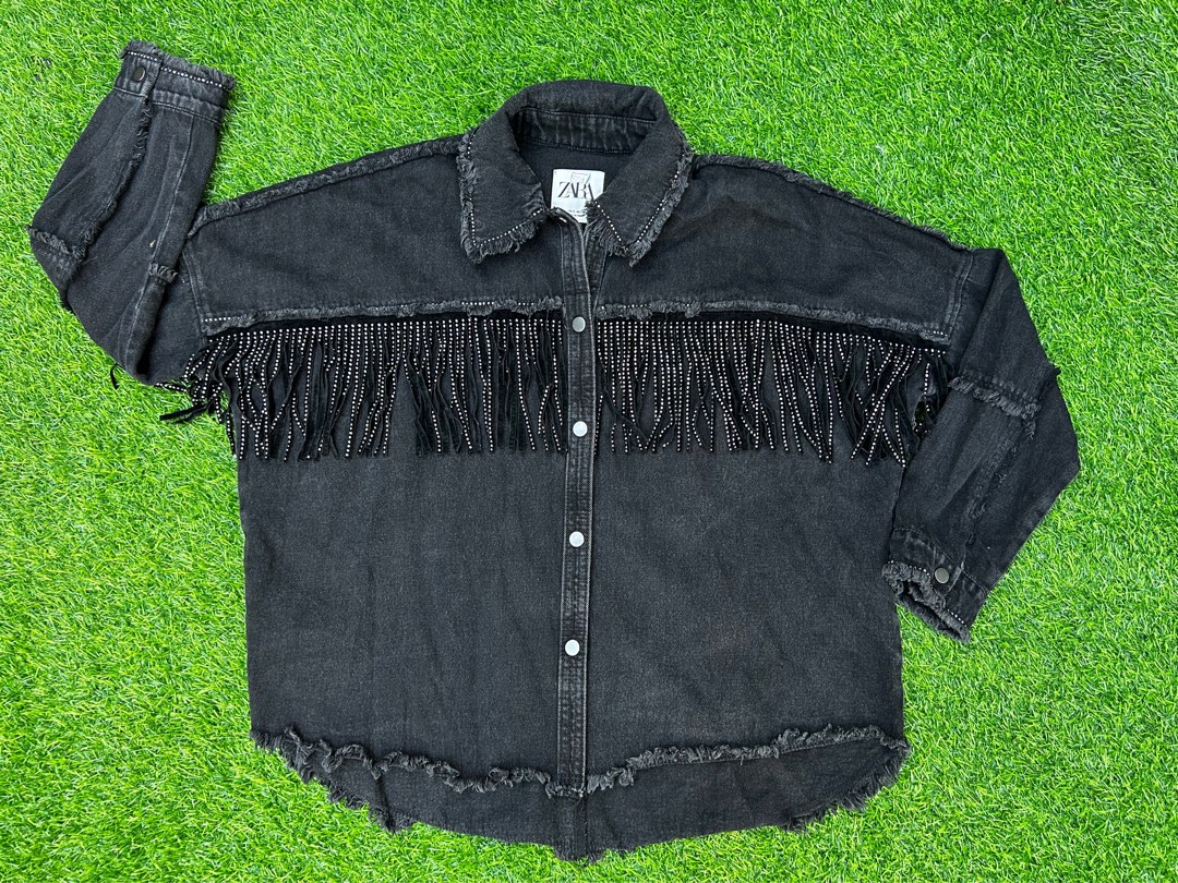 Zara fringe jacket on Carousell