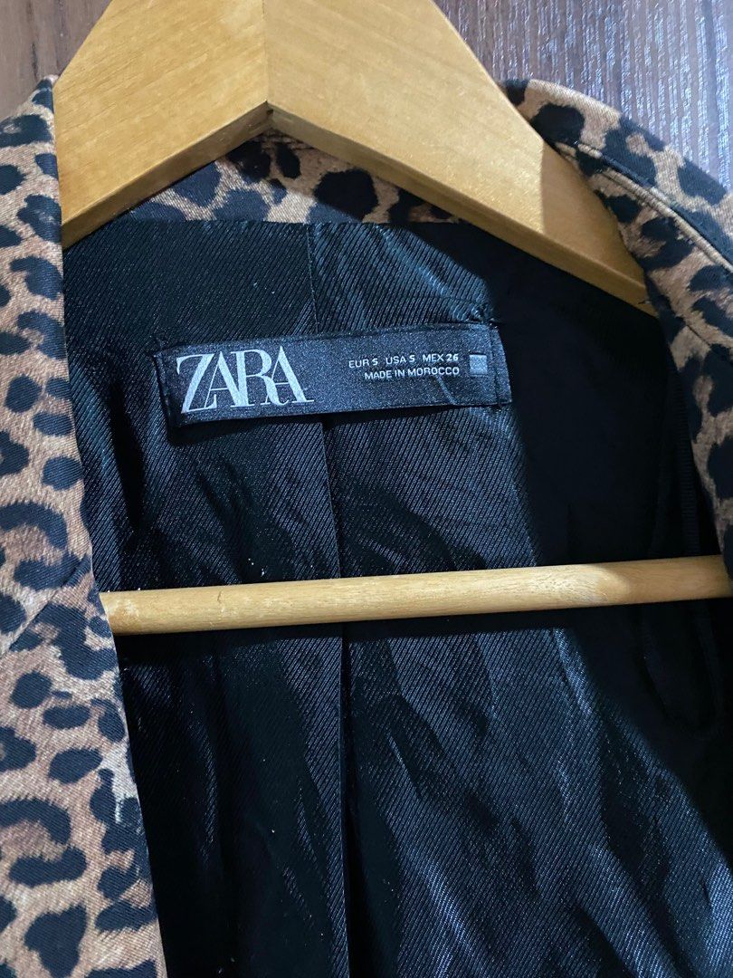 ZARA LEOPARD BLAZER/COAT on Carousell