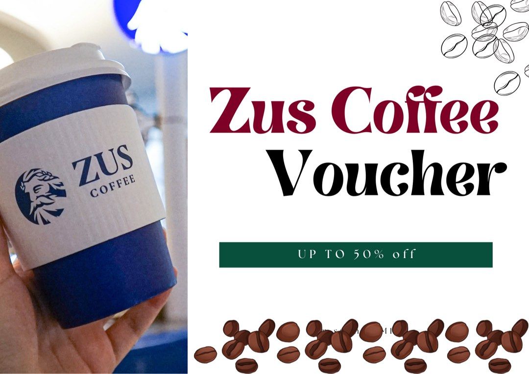 RM10 Zus Coffee Voucer, Tickets & Vouchers, Vouchers on Carousell